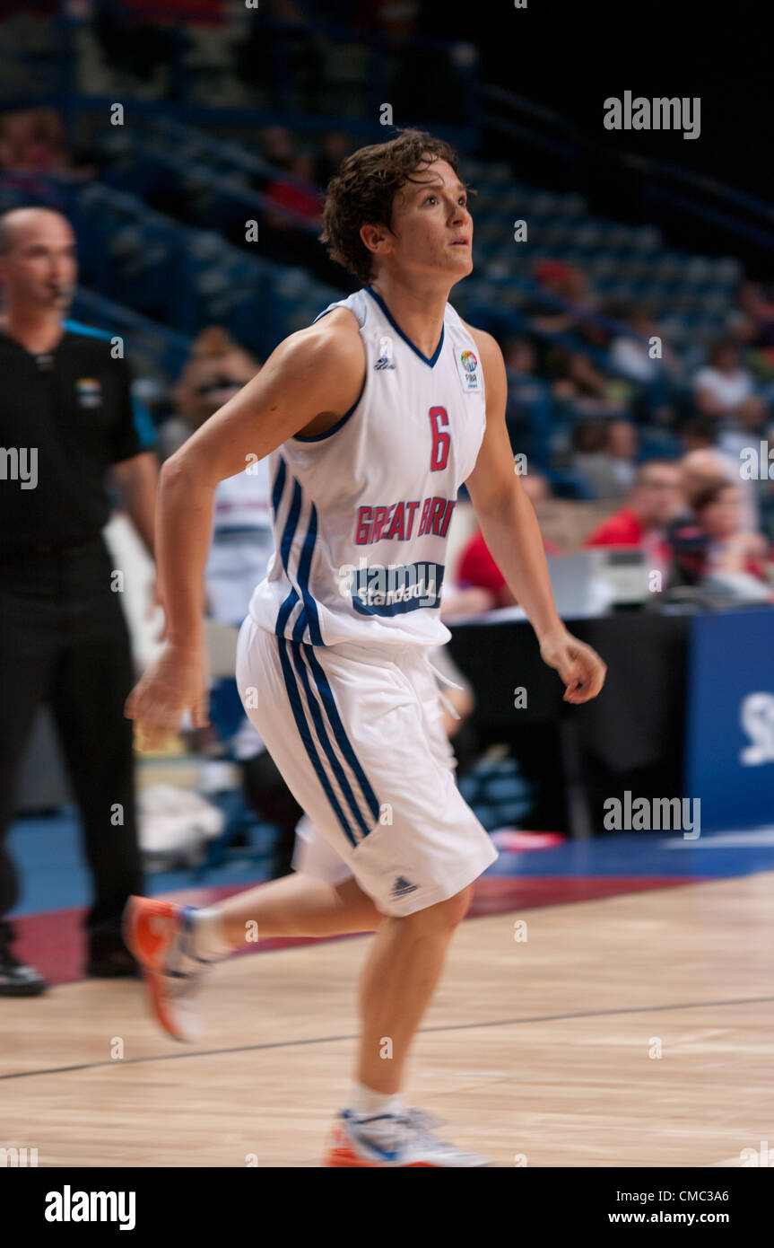 Sheffield, UK, 14 July 2012 Stefanie Collins of Great Britain playing ...