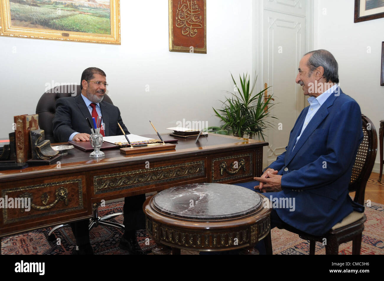 July 14, 2012 - Cairo, Cairo, Egypt - Egypt's president Mohamed Morsi ...