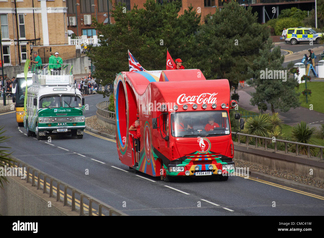 Olympic relay vehicles hi-res stock photography and images - Alamy