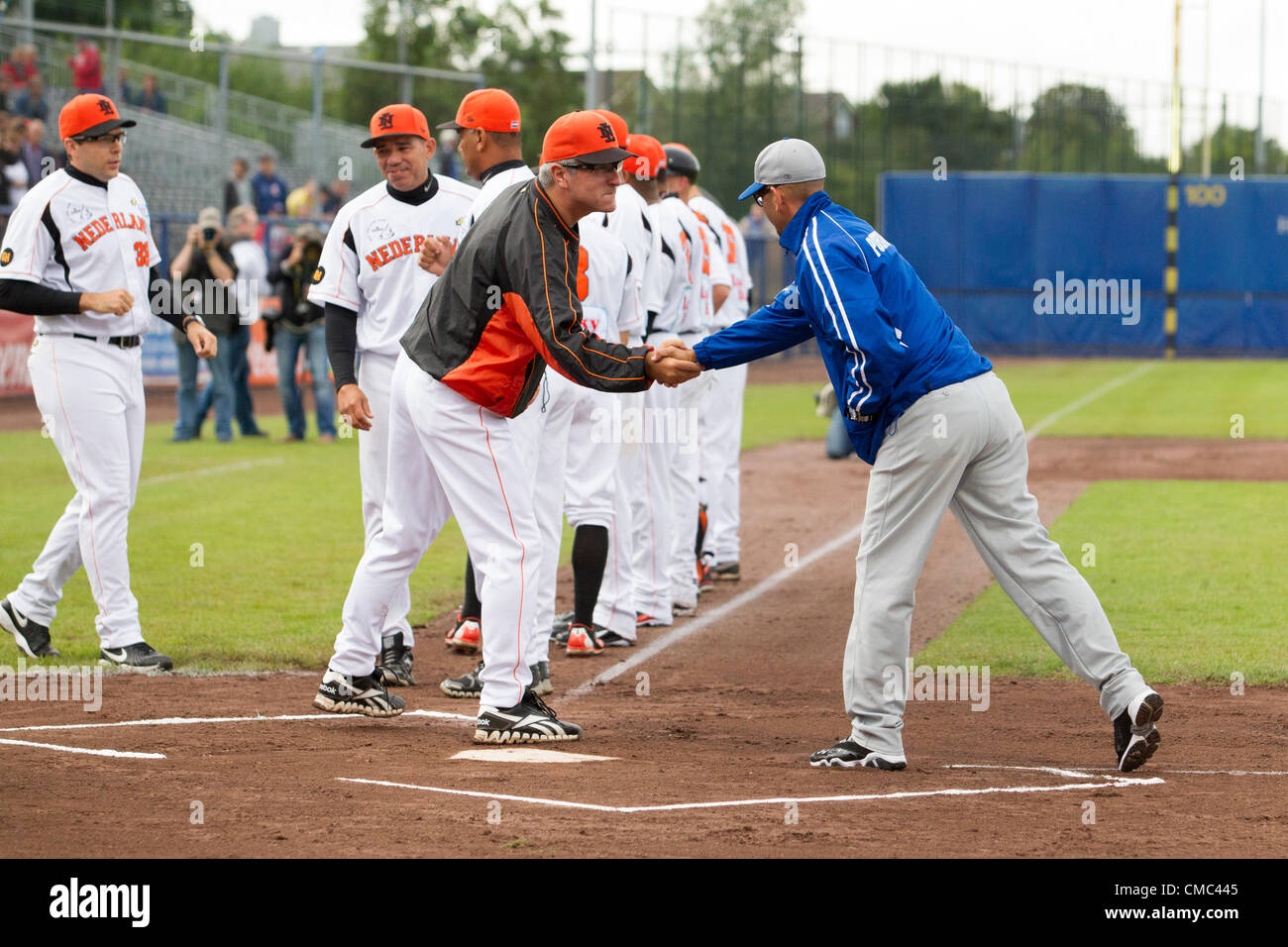HAARLEM, THE NETHERLANDS, 14/07/2012. Coaches of the Netherlands and ...