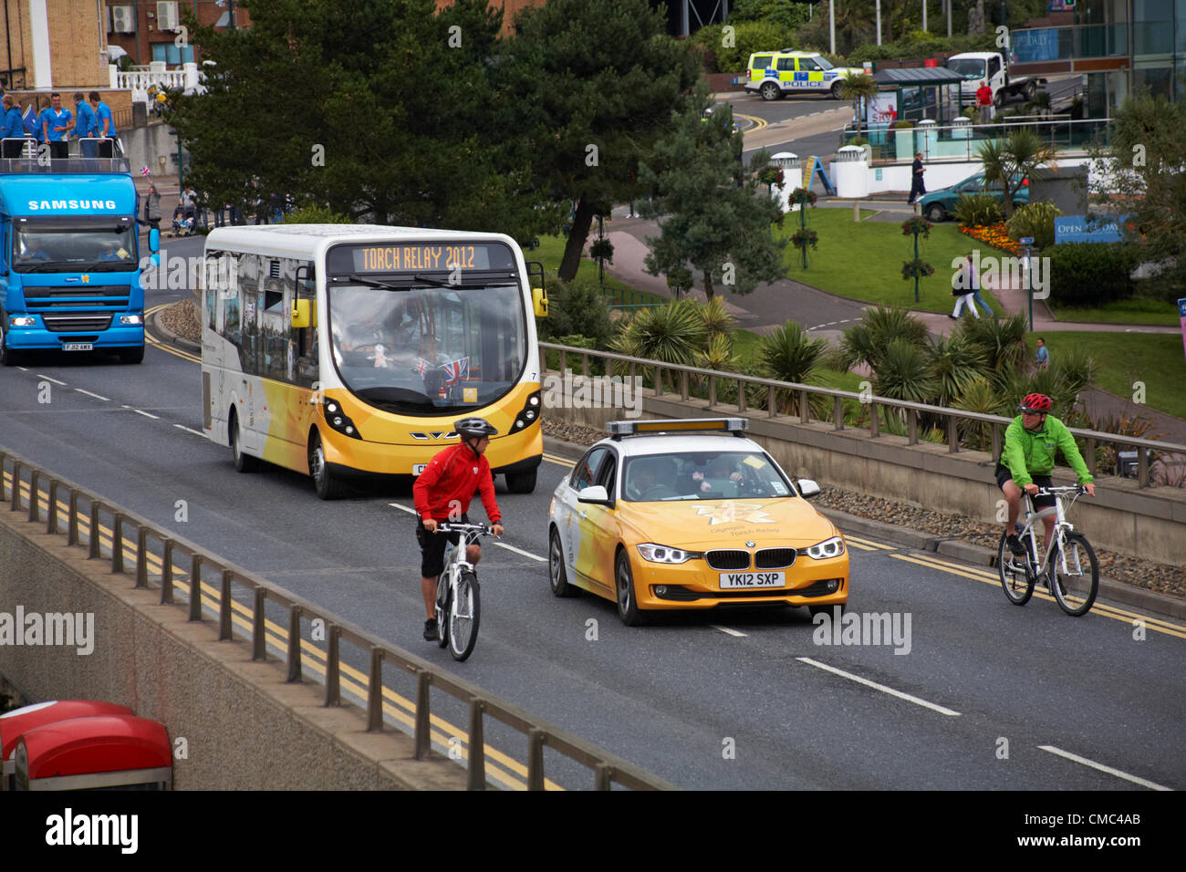 Olympic relay vehicles hi-res stock photography and images - Alamy