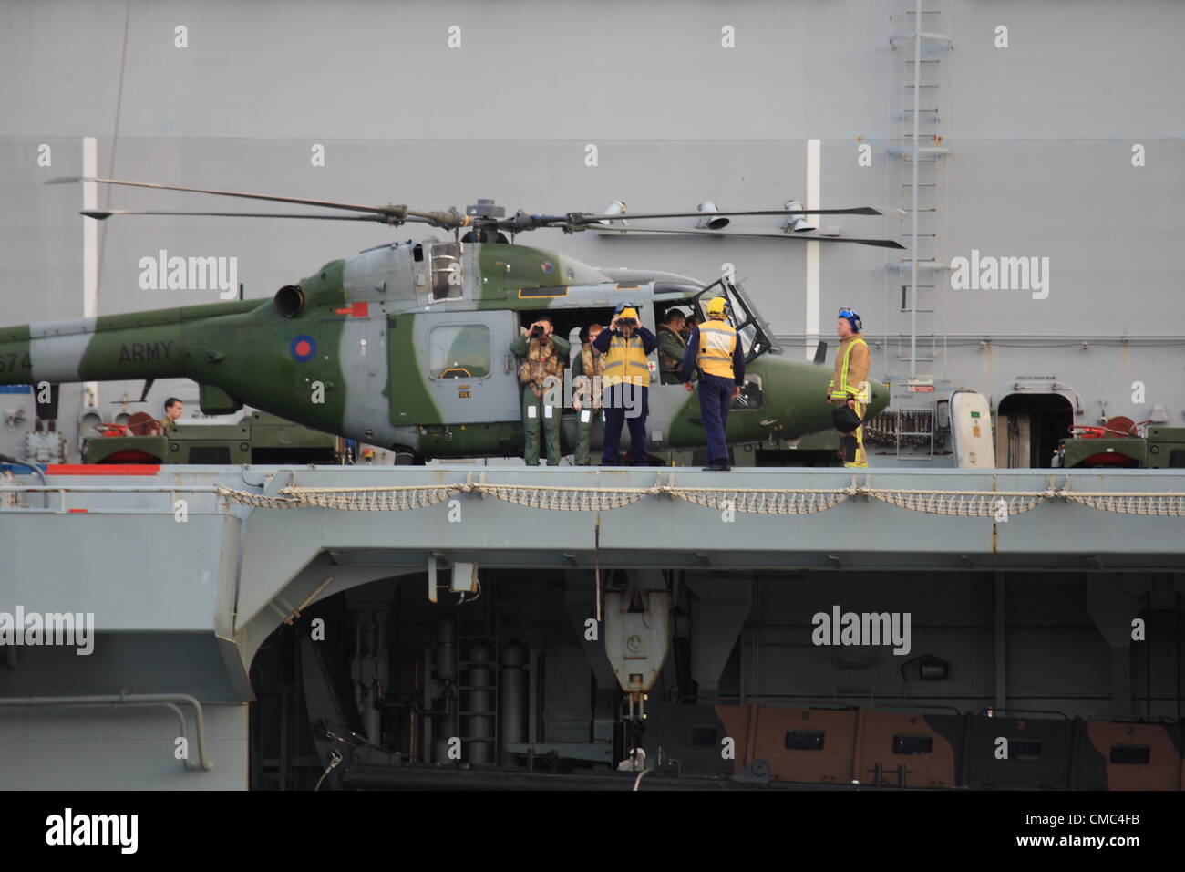 Saturday 14th July 2012 Operation Olympics, HMS Ocean military ...