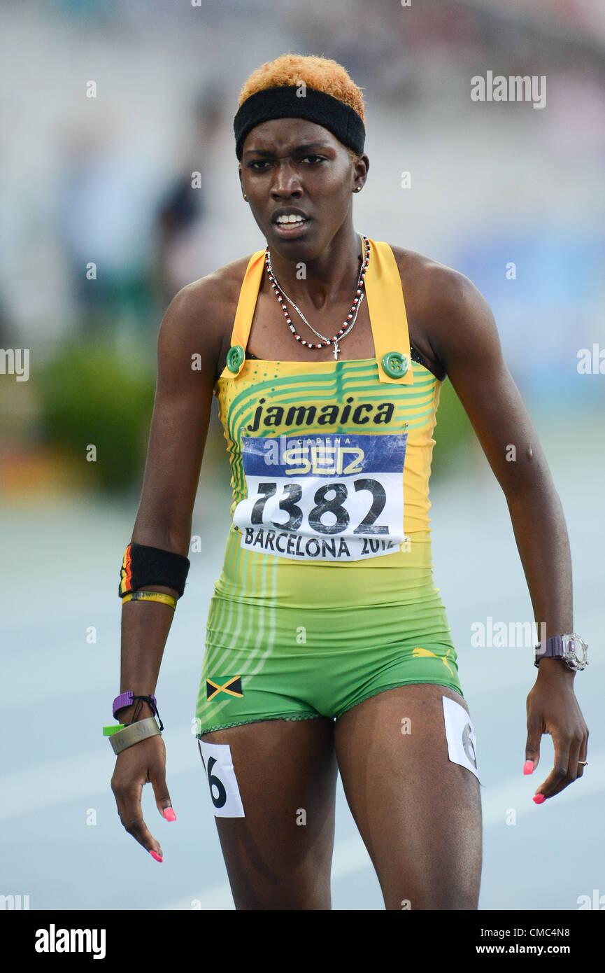BARCELONA, Spain: Saturday 14 July 2012, Janieve Russell of Jamaica ...