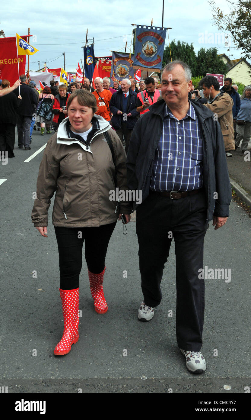 Tolpuddle Martyrs Rally, Dorset, Britain. Maria Eagle MP and Brendan ...