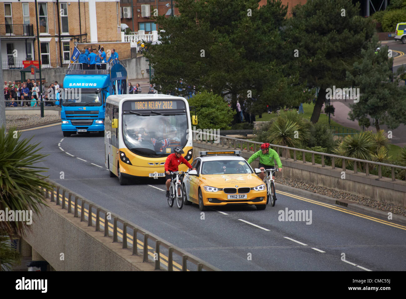 Olympic relay vehicles hi-res stock photography and images - Alamy