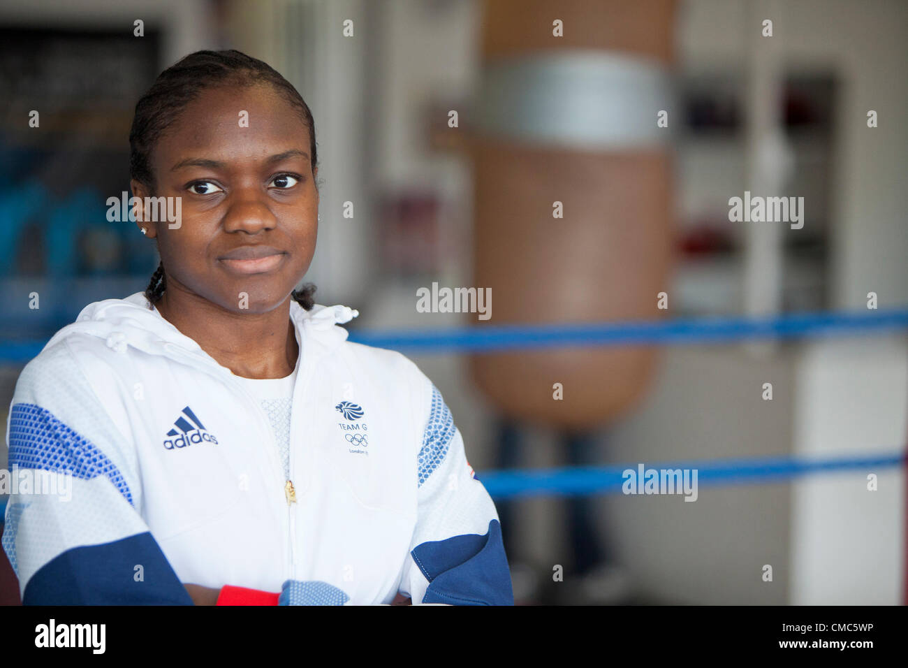 Olympics Team GB Boxer Nicola Adams at Huggy's ABC in Bradford Stock ...
