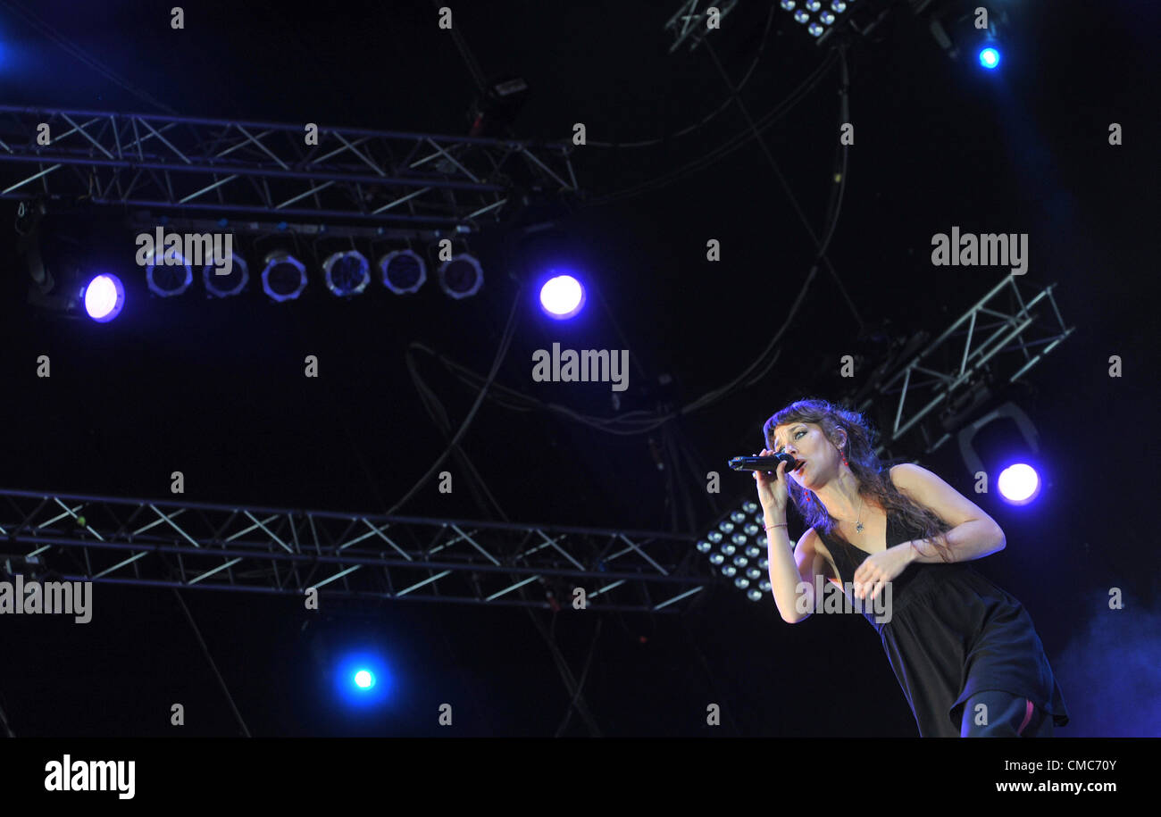 French singer ZAZ performs during the International music festival ...