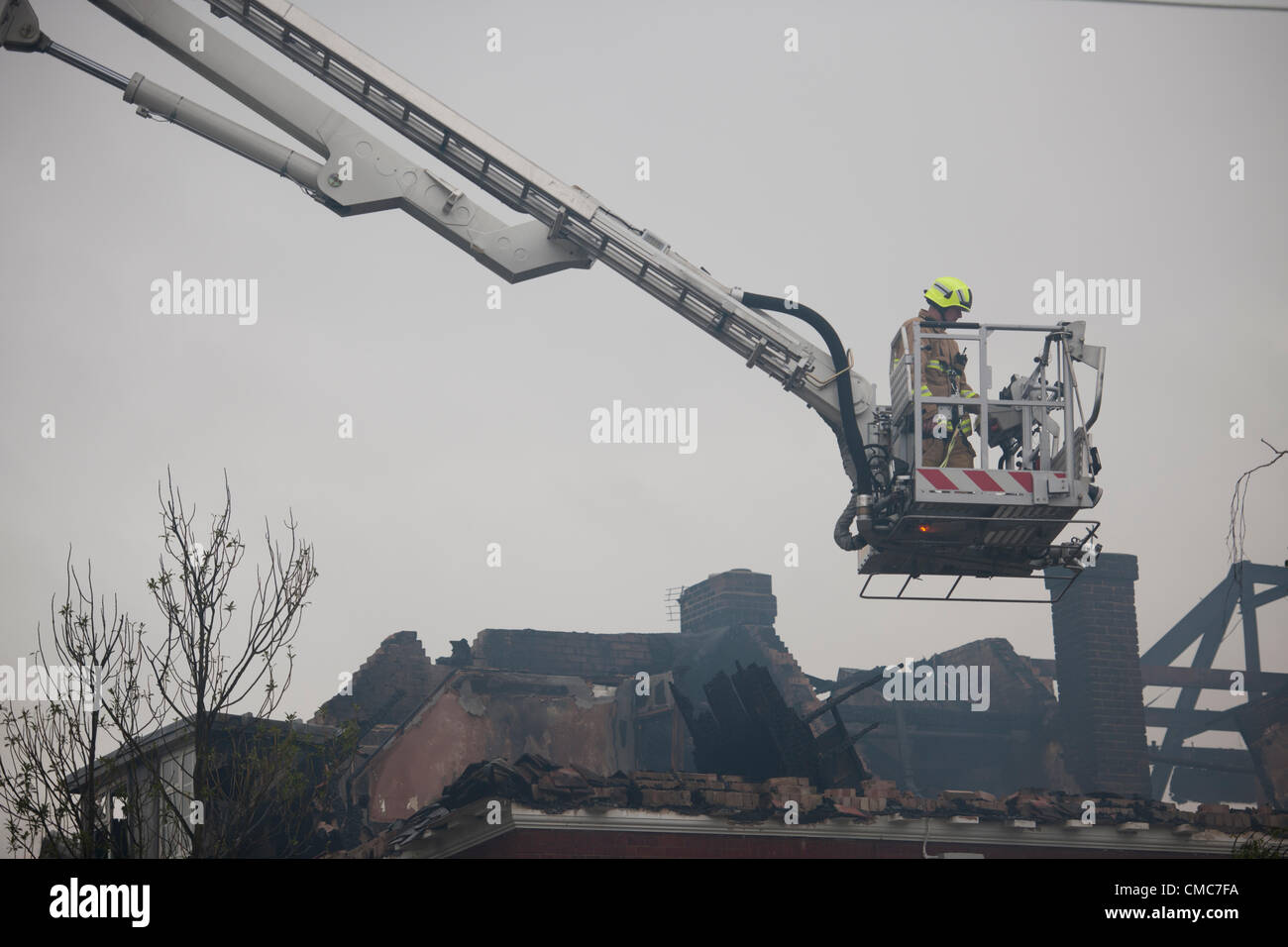 Felsted, Essex, UK. 16th July 2012. Firefighters in attendance at ...