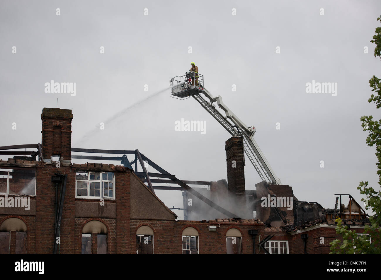 Felsted, Essex, UK. 16th July 2012. Firefighters in attendance at ...