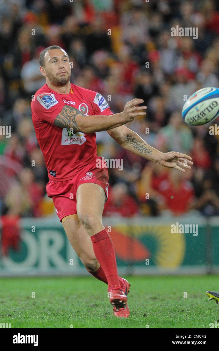 14.07.2012 Brisbane, Australia. Quade Cooper in action during the Super ...