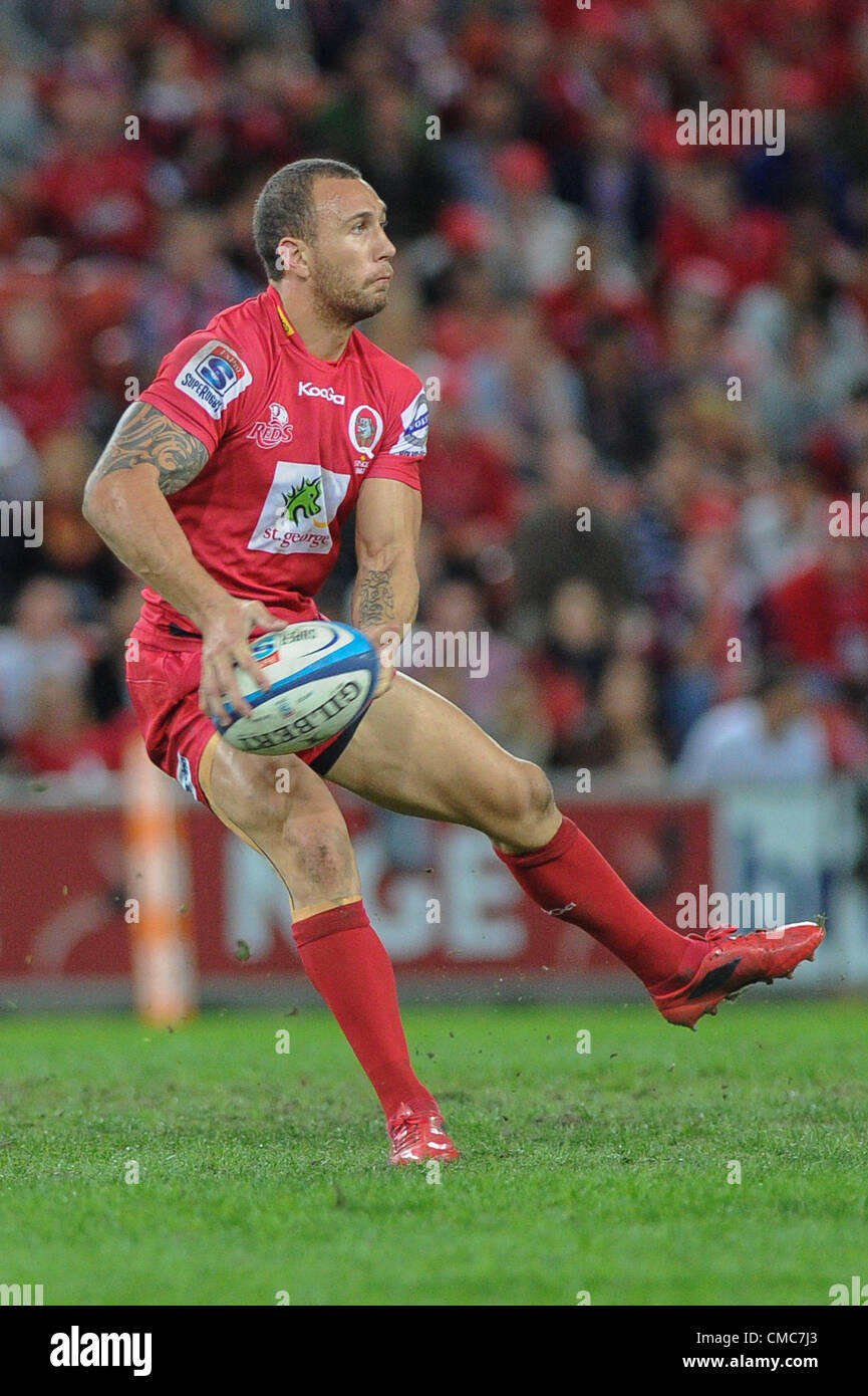 14.07.2012 Brisbane, Australia. Quade Cooper in action during the Super ...