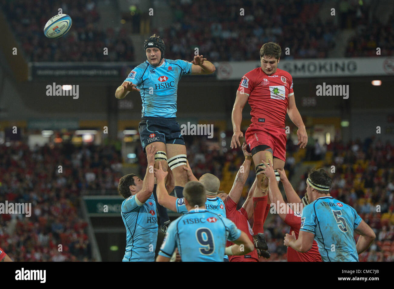 14.07.2012 Brisbane, Australia. Dean Mumm and Rob Simmons in action ...