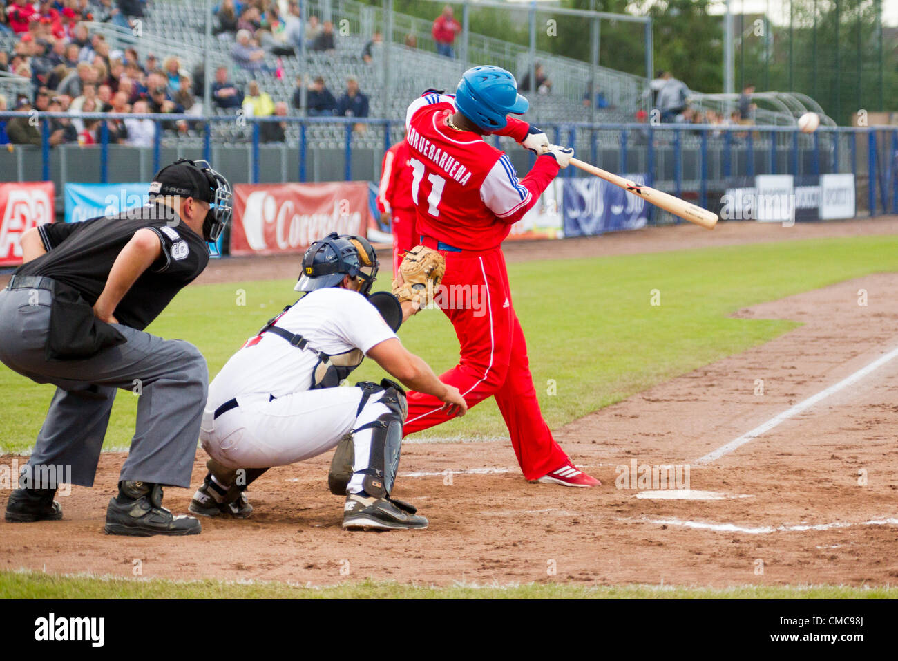 HAARLEM, THE NETHERLANDS, 15/07/2012. Infielder Barbaro Arruebarruena ...
