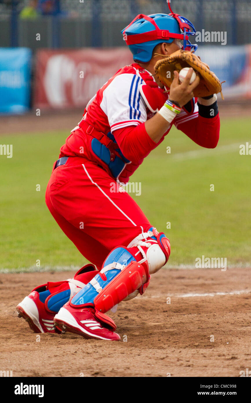 HAARLEM, THE NETHERLANDS, 15/07/2012. Catcher Frank Morejón of team ...