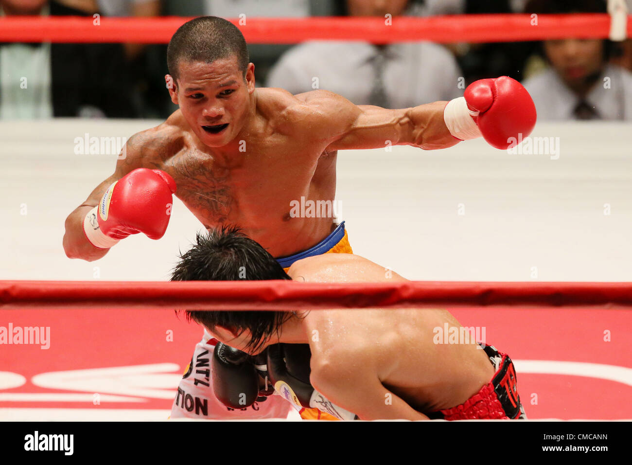 (L to R) Sonny Boy Jaro (PHI), Toshiyuki Igarashi (JPN), July 16, 2012 ...