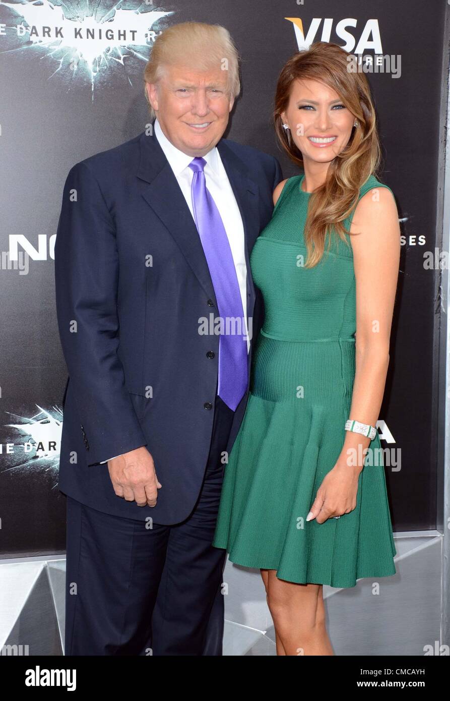 Donald Trump, Melania Trump at arrivals for THE DARK KNIGHT RISES ...