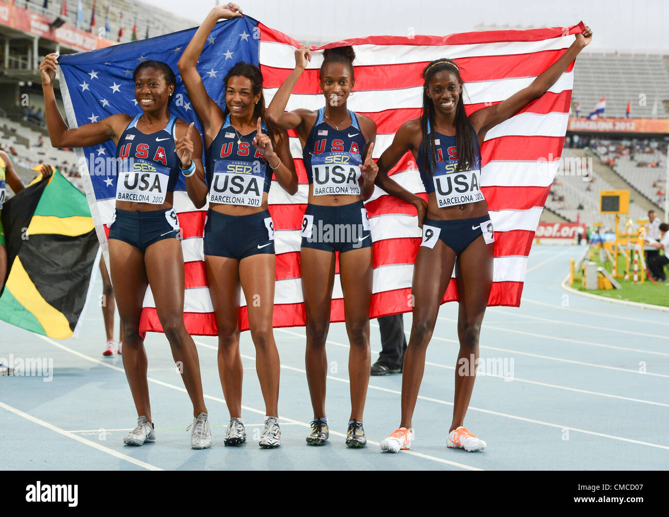 BARCELONA, Spain: Sunday 15 July 2012, Erika Rucker, Olivia Ekpone ...