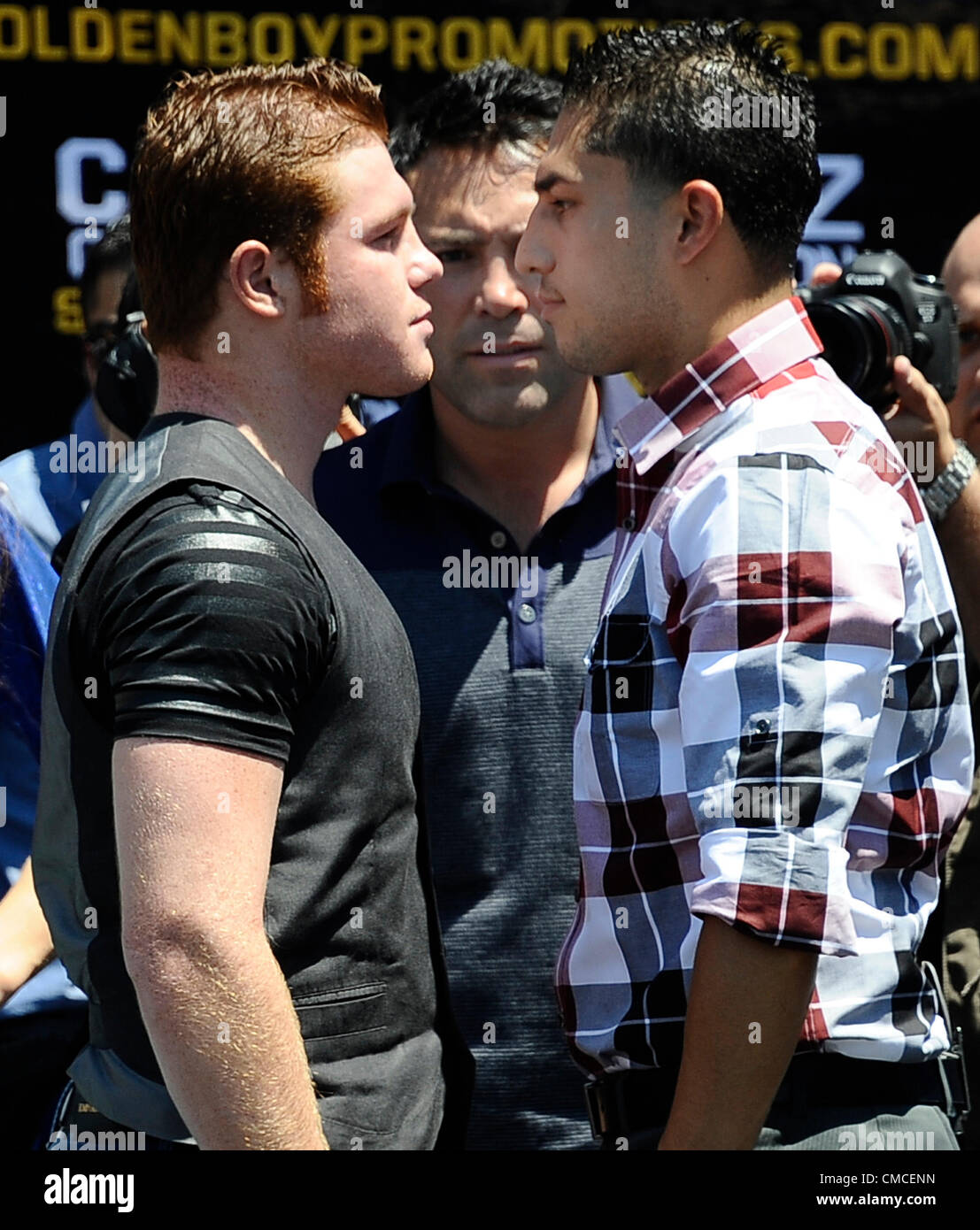July 17,2012. Los Angeles CA. USA- (L-R) Canelo Alvarez WBC Super ...