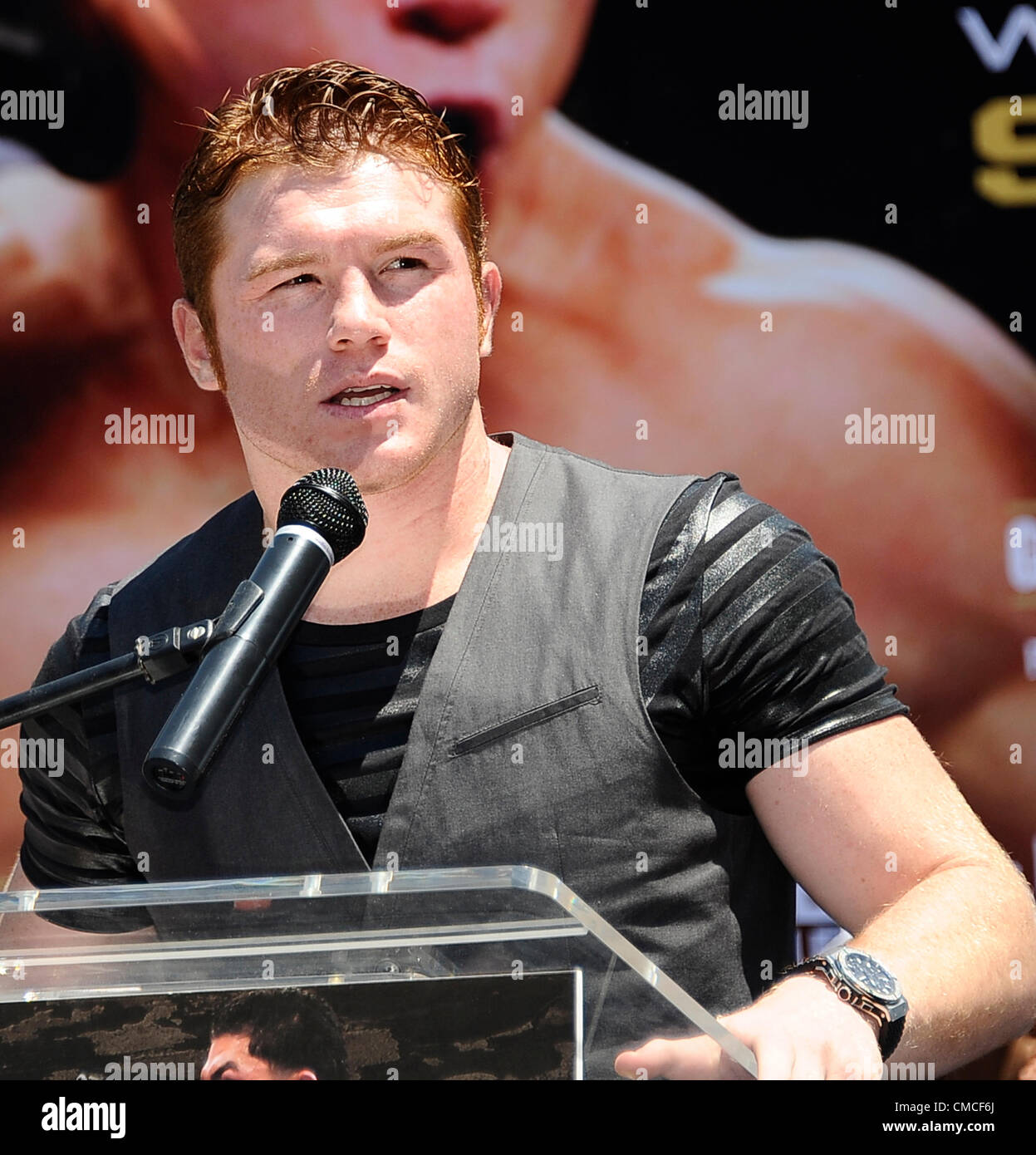 July 17,2012. Los Angeles CA. USA- Canelo Alvarez WBC Super ...