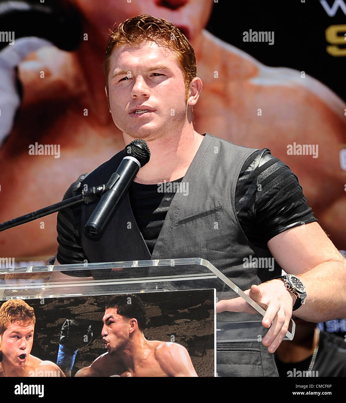 July 17,2012. Los Angeles CA. USA- Canelo Alvarez WBC Super ...