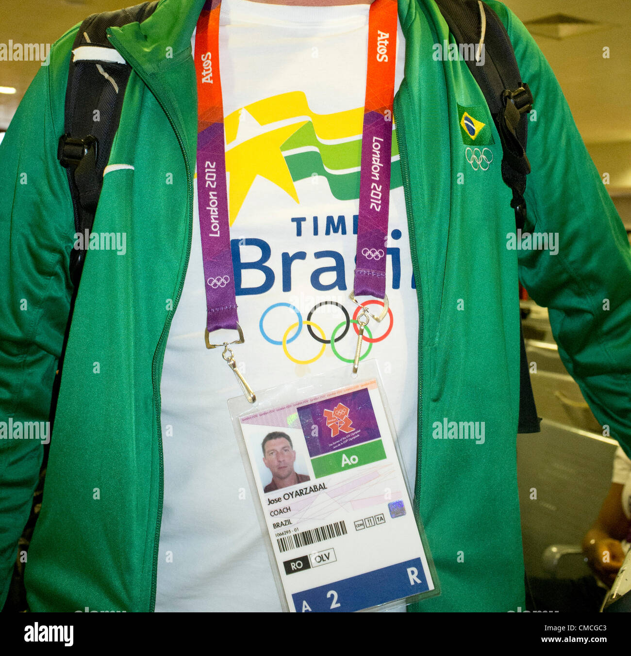 17th July 2012. London Heathrow, UK. Olympic Competitors and Officials ...