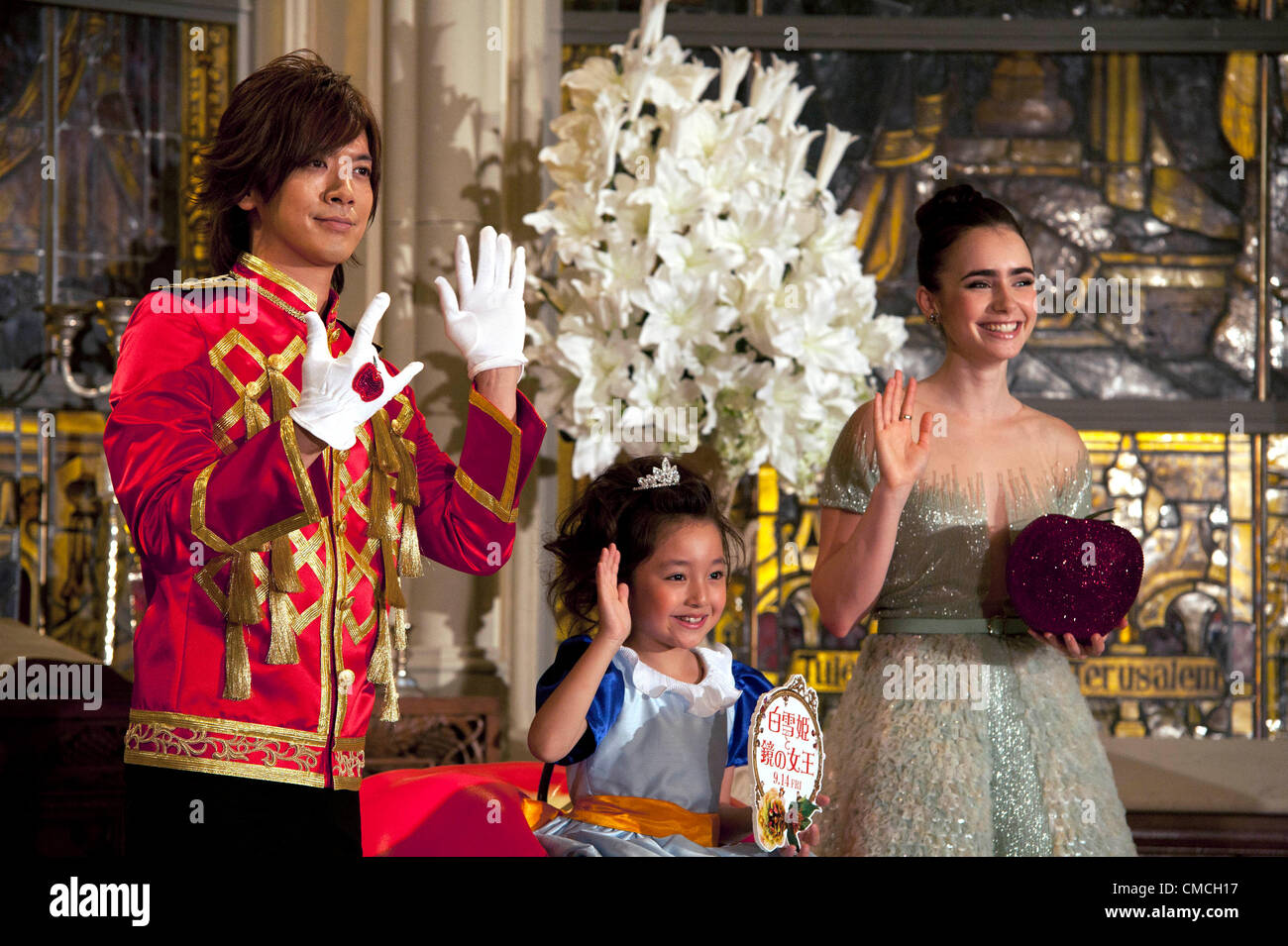July 18, 2012, Tokyo, Japan – (L-R) The Japanese actor Daigo, the child ...