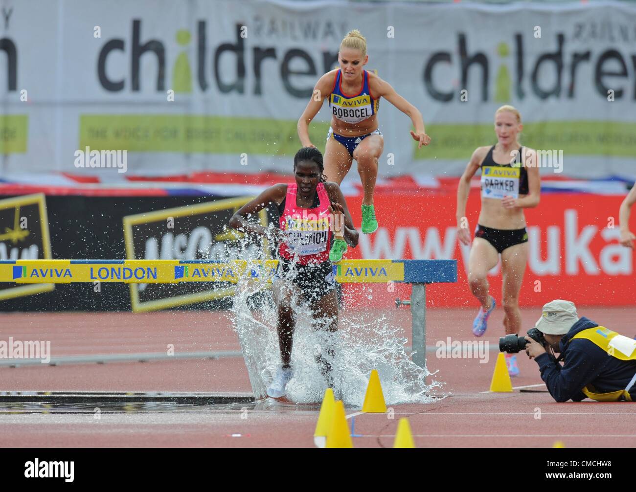 14.07.2012 London ENGLAND, Womens 3000m Steeplechase, Phanencer Chemion ...