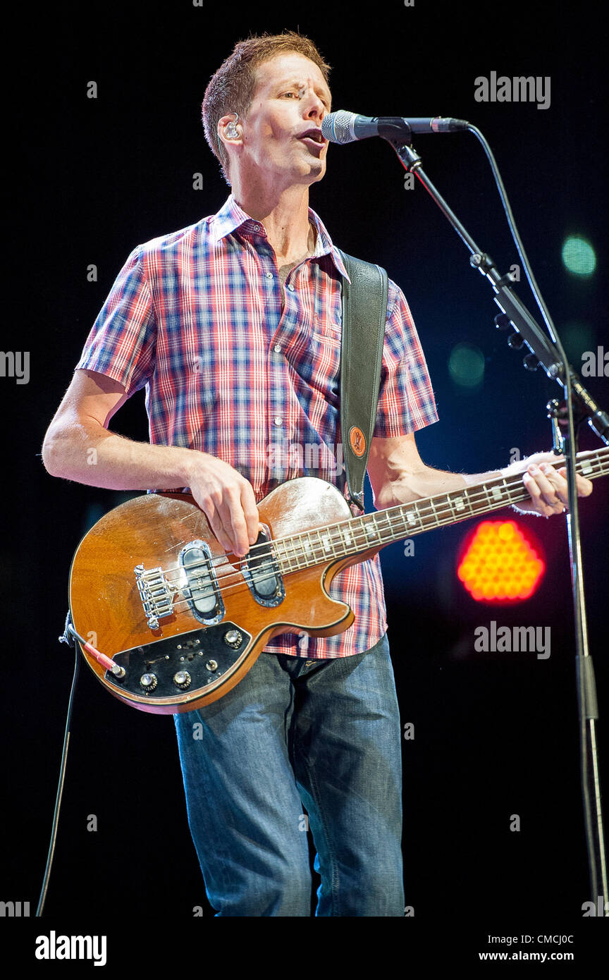 Jul. 12, 2012 - Raleigh, North Carolina; USA - Bass Guitarist TYLER ...