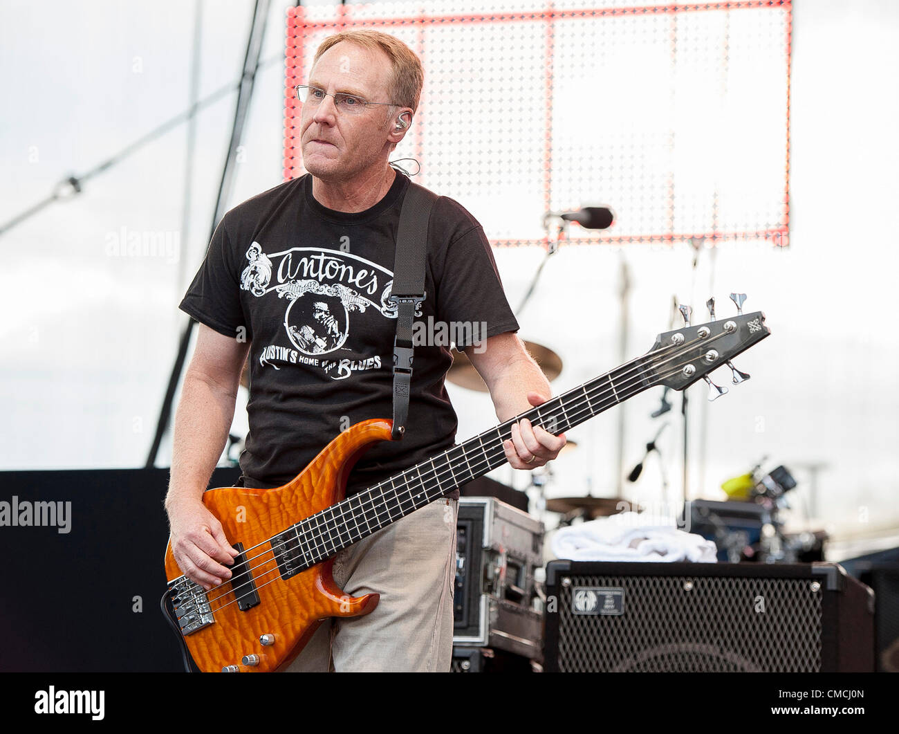 Jul. 12, 2012 - Raleigh, North Carolina; USA - Bass Guitarist ROB ...