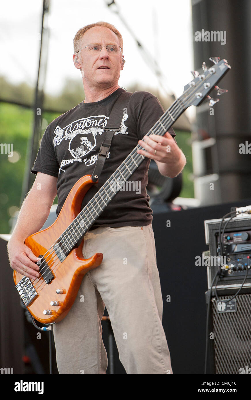 Jul. 12, 2012 - Raleigh, North Carolina; USA - Bass Guitarist ROB ...