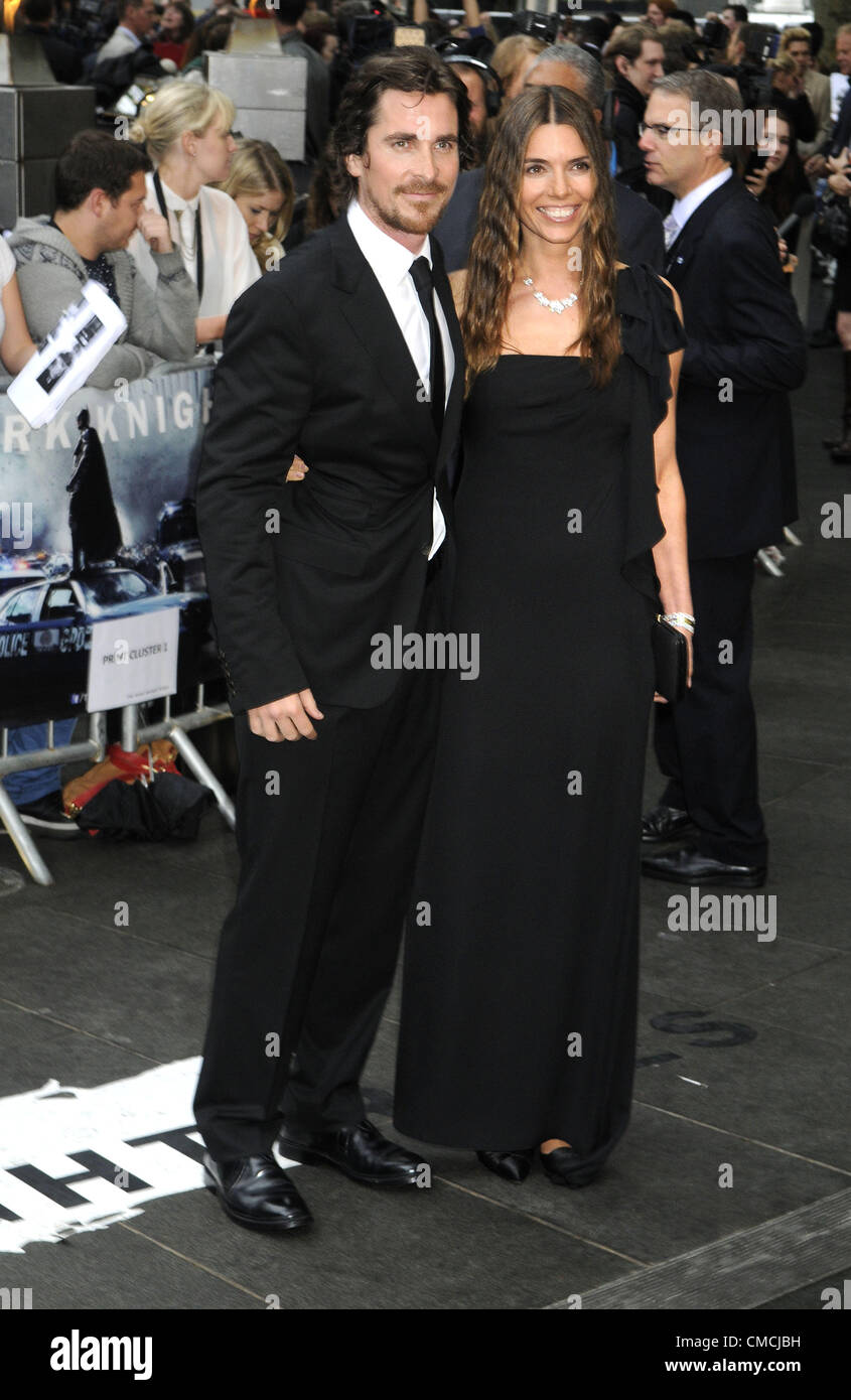 Christian Bale and Sandra Bale London - European Premiere of 'The Dark ...