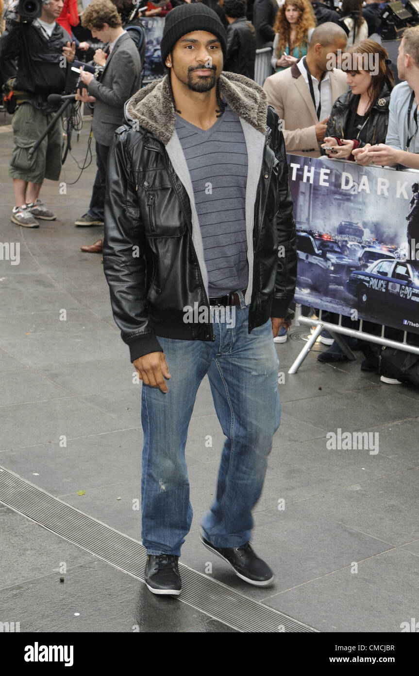 David Haye London - European Premiere of 'The Dark Knight Rises' at the ...