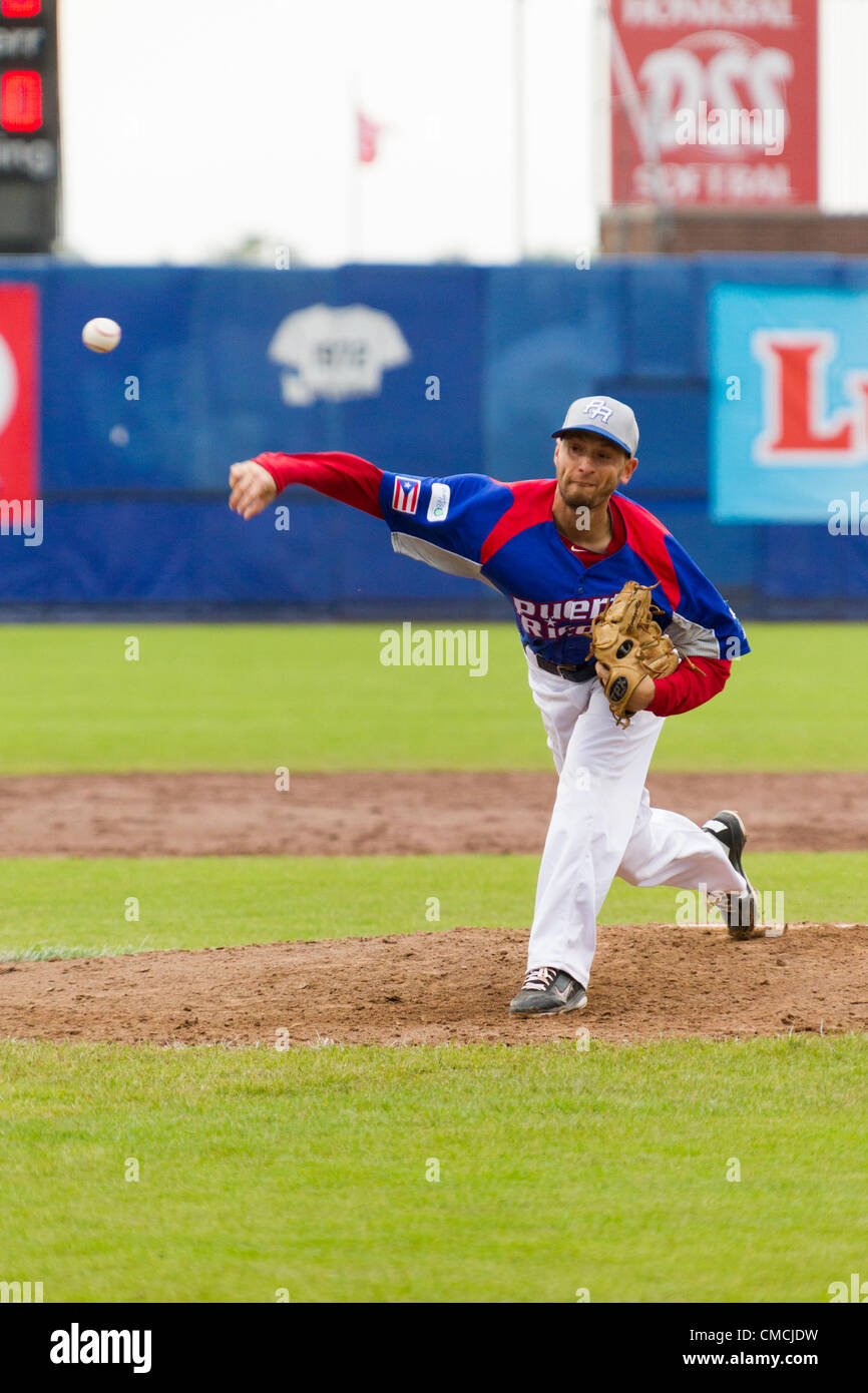 HAARLEM, THE NETHERLANDS, 18/07/2012. Pitcher Luis Cintron of team ...