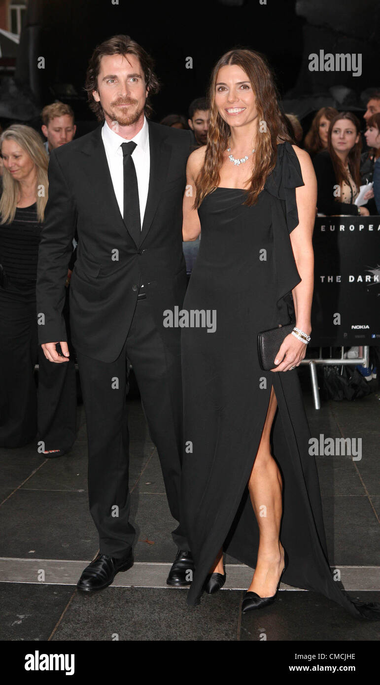 Christian Bale and wife, Sandra London - European Premiere of 'The Dark ...
