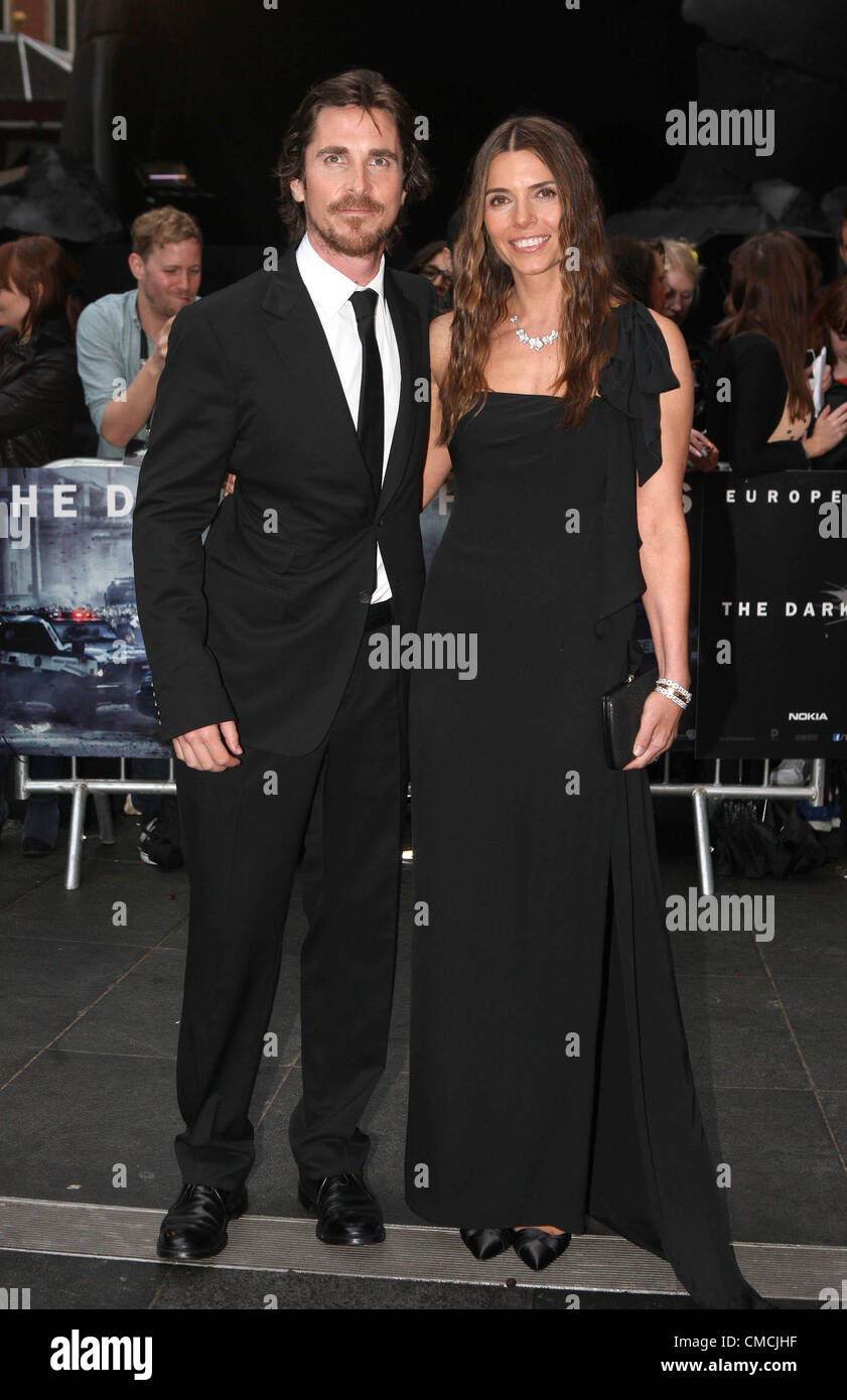 Christian Bale and wife, Sandra London - European Premiere of 'The Dark ...