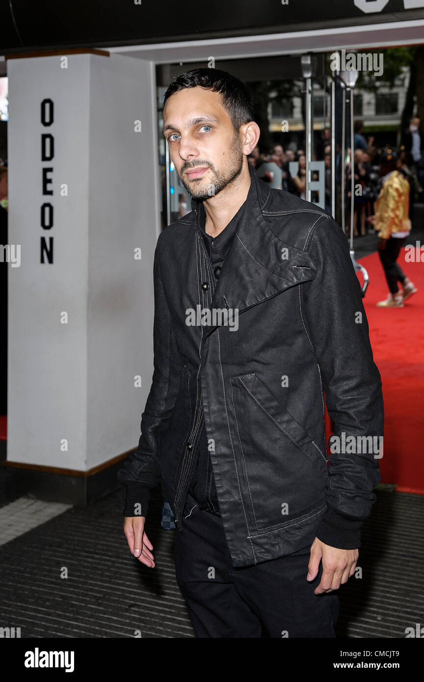 Magician Dynamo attends the European Premiere of The Dark Knight Rises ...