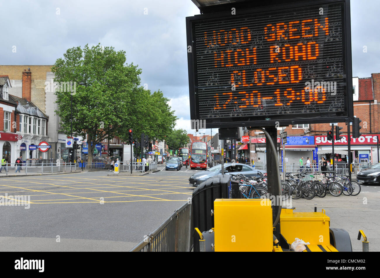 Turnpike Lane, London, UK. 19th July 2012. The Olympic torch route ...