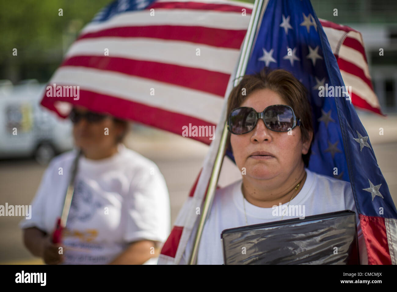 July 19, 2012 - Phoenix, Arizona, U.S - PATRICIA ROSAS stands with an ...