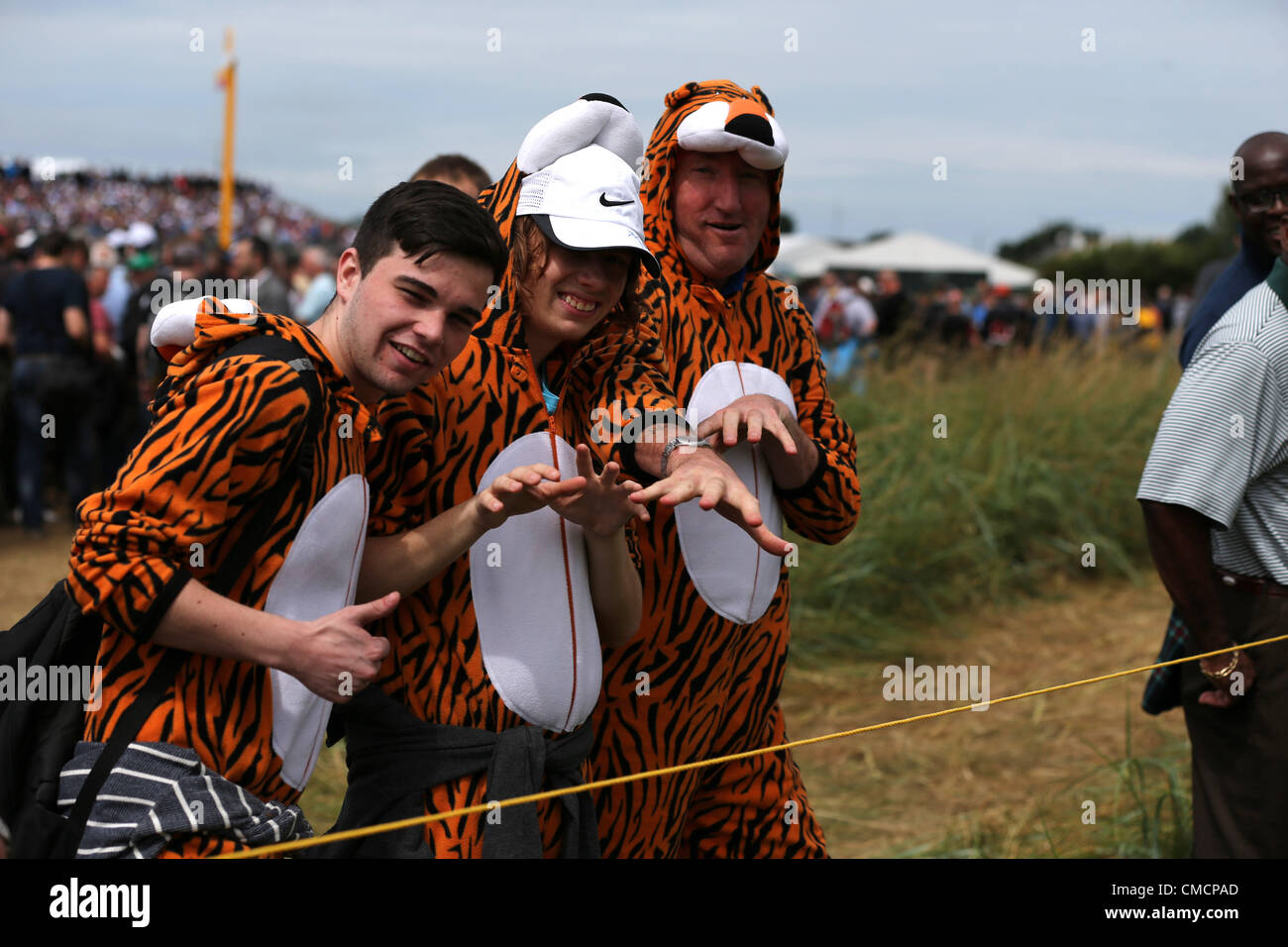 Fans, JULY 19, 2012 - Golf : Fans dressed as a tiger during the first ...