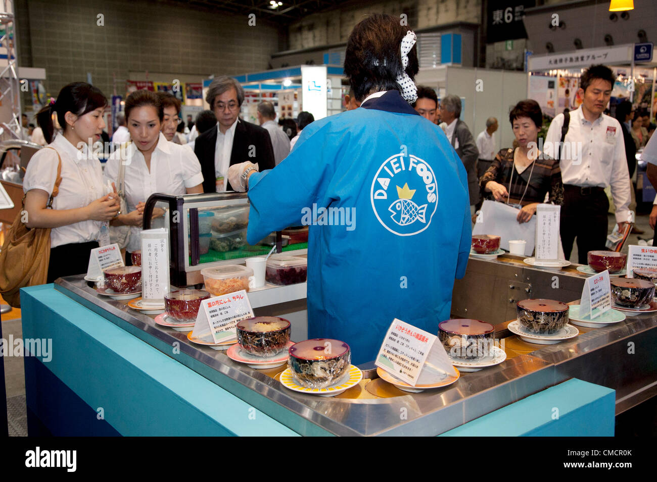 July 20 2012, Tokyo, Japan - Visitors eat different types of Japanese ...