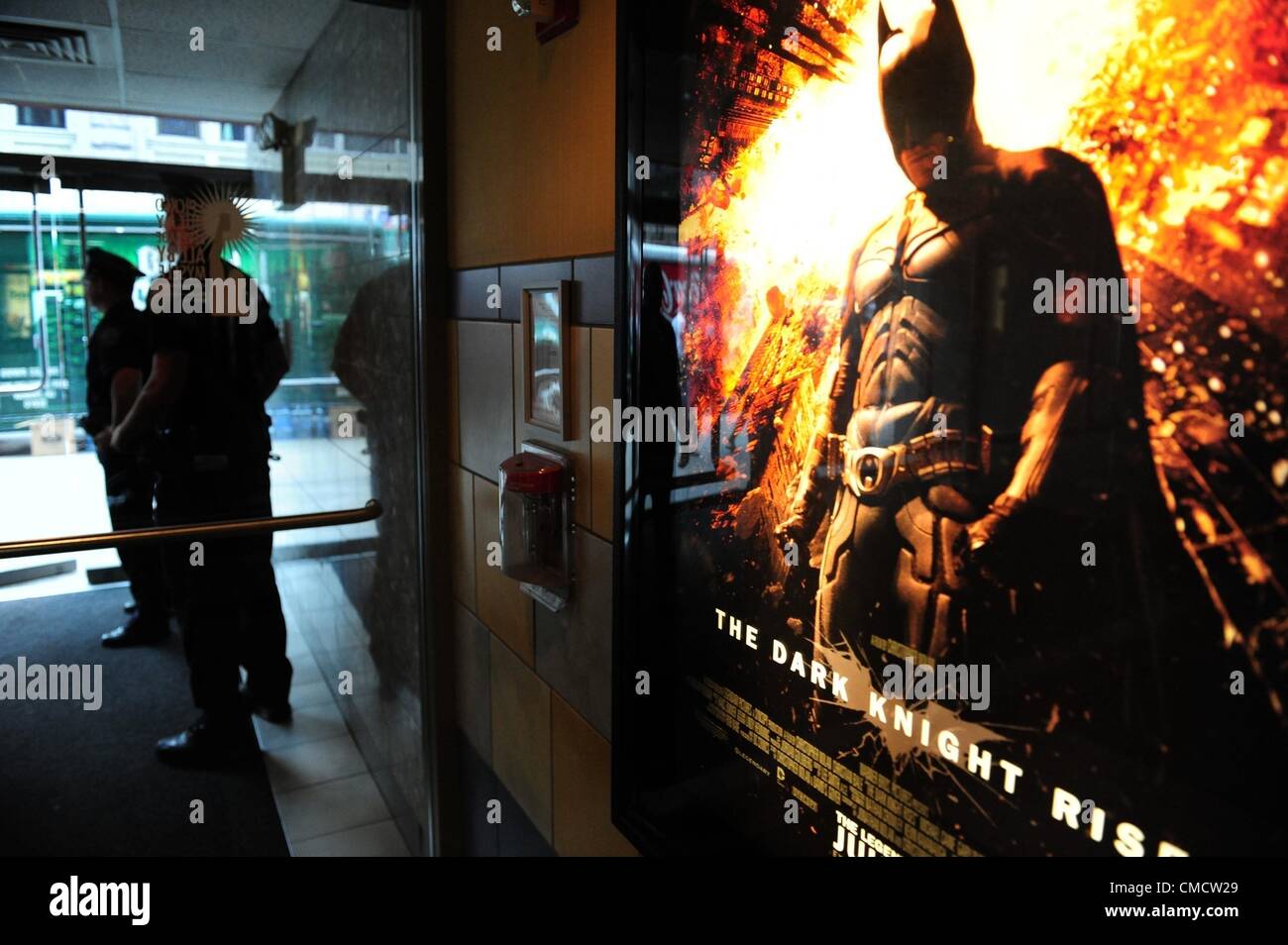 July 20, 2012 - Manhattan, New York, U.S. - Police officers stand watch ...