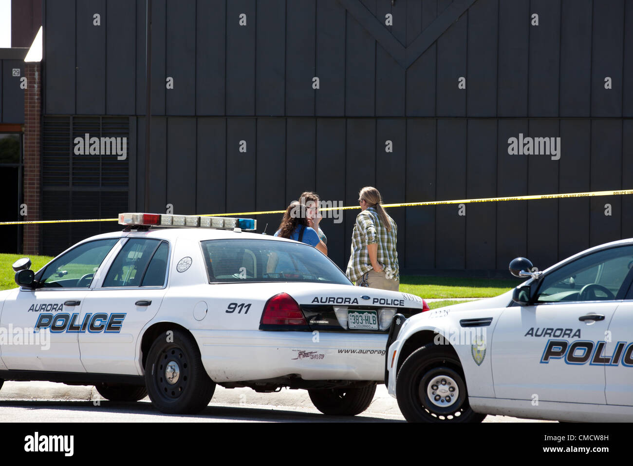Aurora, Colorado, USA. July 20, 2012. The family members of victims ...