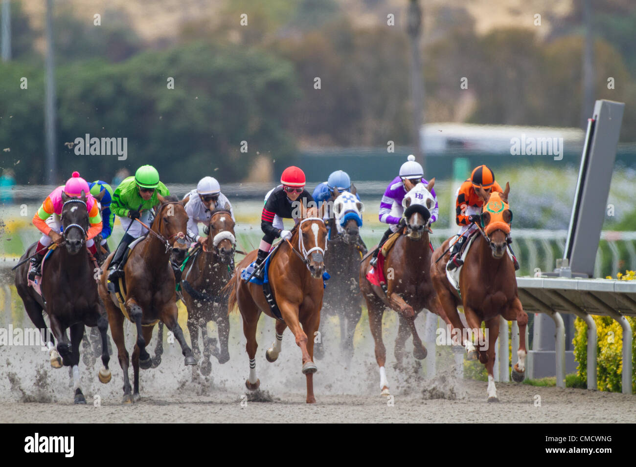 Female jockey horse racing celebrates hi-res stock photography and ...