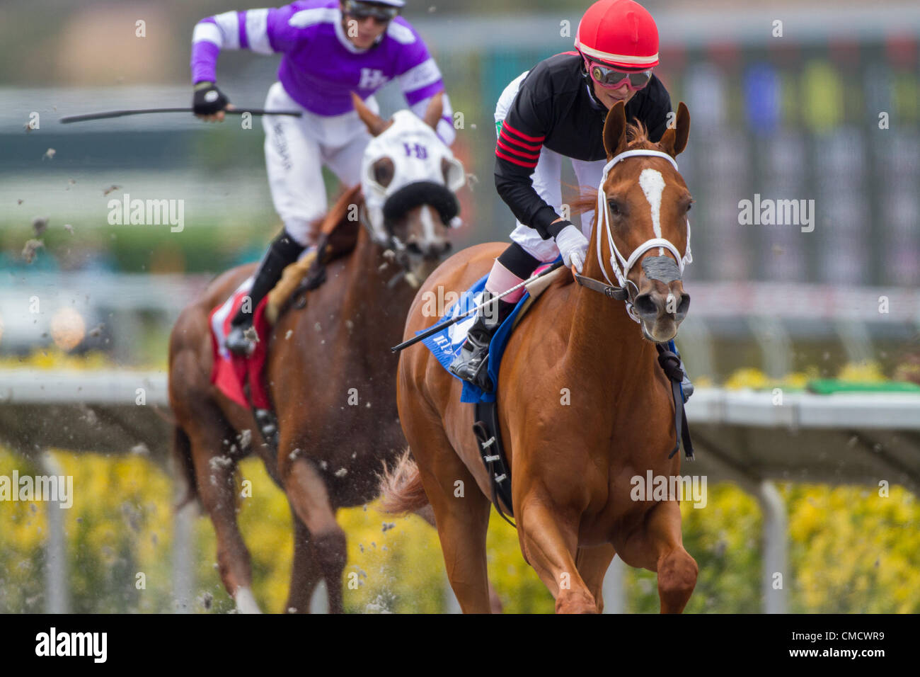 July 18, 2012 - Delmar, California, U.S - First race of the day. Miss ...