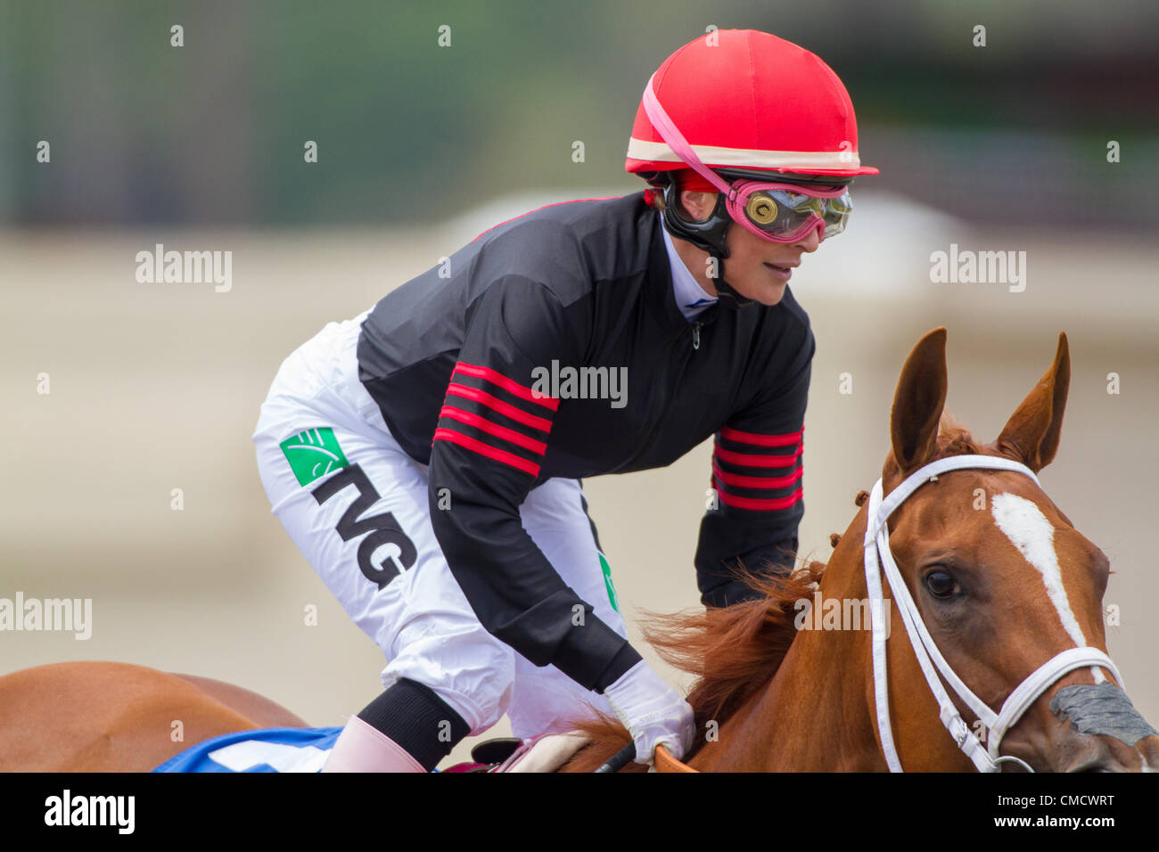 Female horse racing celebrates hi-res stock photography and images - Alamy