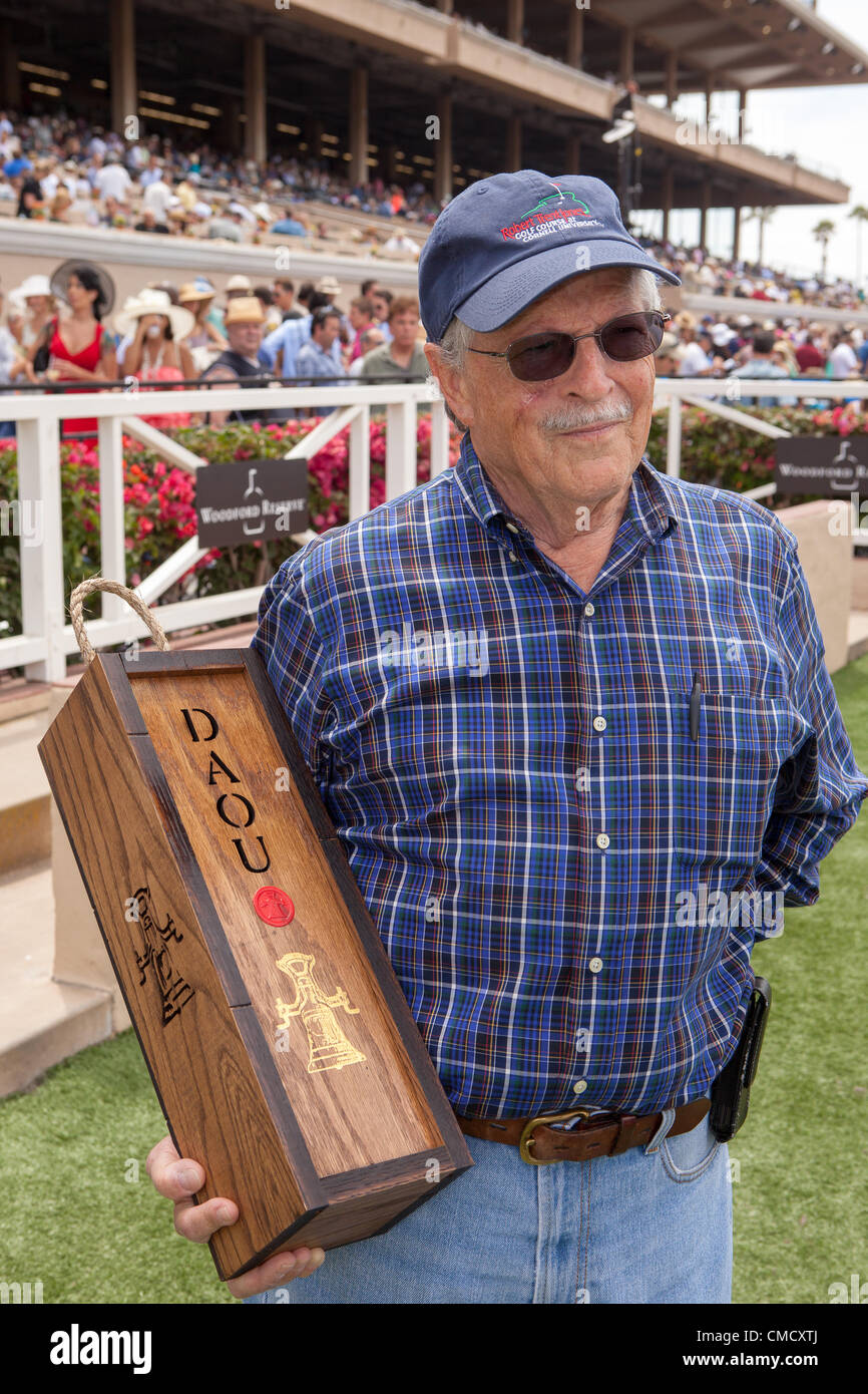 July 18, 2012 - Delmar, California, U.S - Race 1 winning horse owner of ...