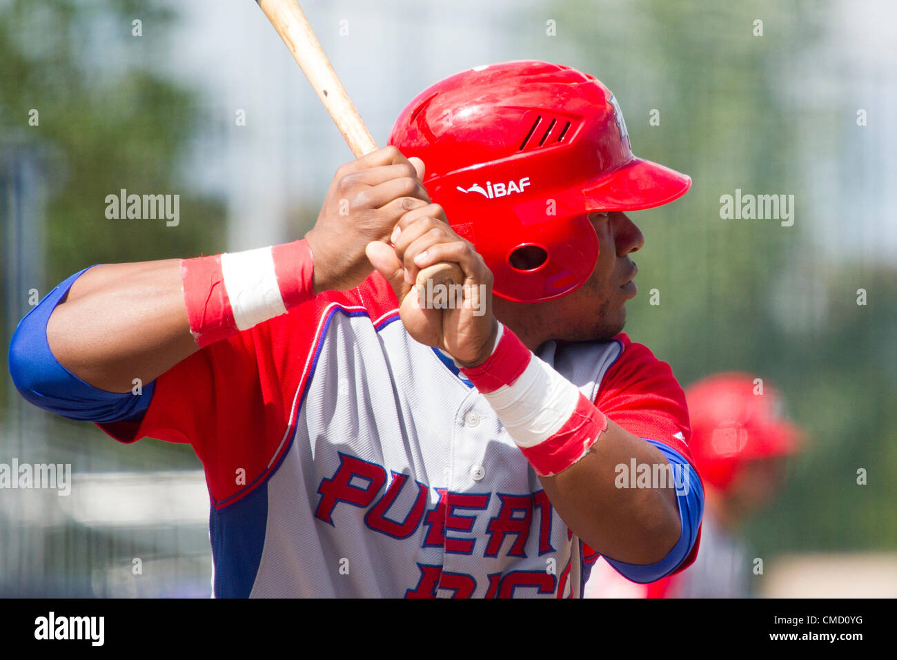 HAARLEM, THE NETHERLANDS, 20/07/2012. Luis Rivera of team Puerto Rico ...