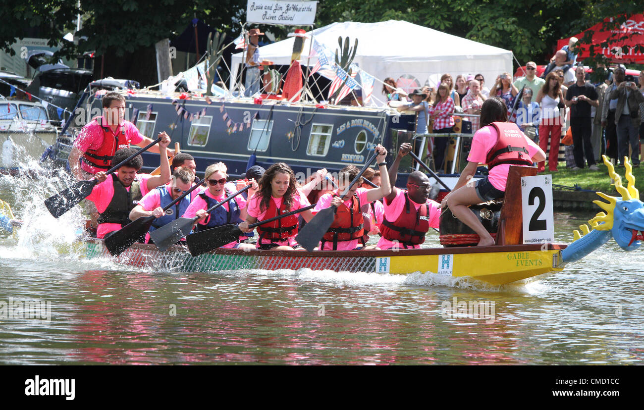 Bedford, UK. 21st July, 2012. Dragon boat races Bedford - The Bedford ...