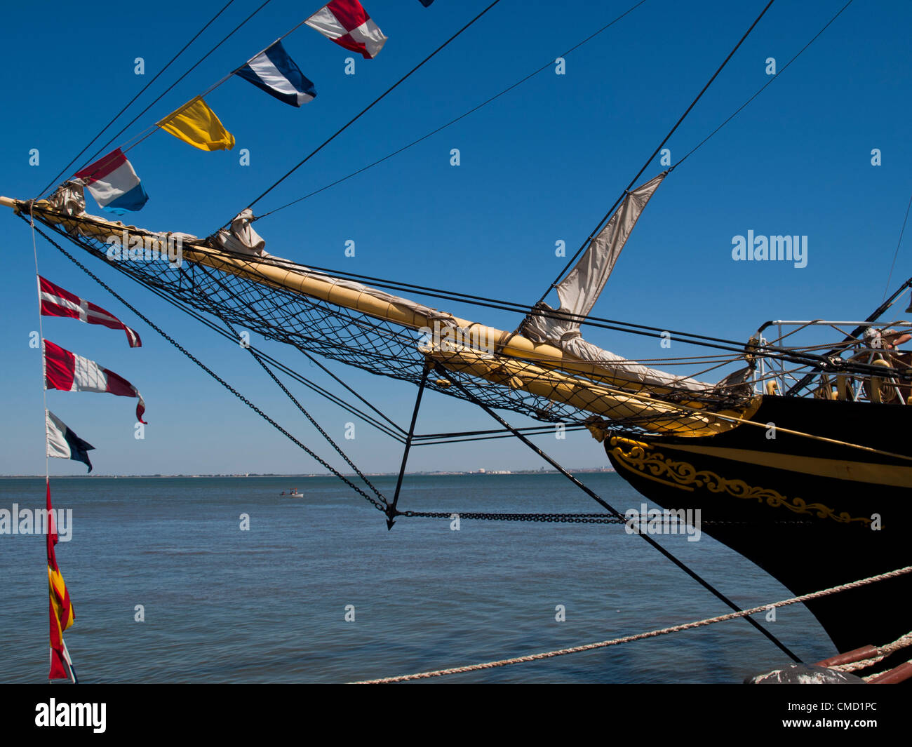 Danish ship George Stage docked in Lisbon for the Tall Ship Race 2012 ...