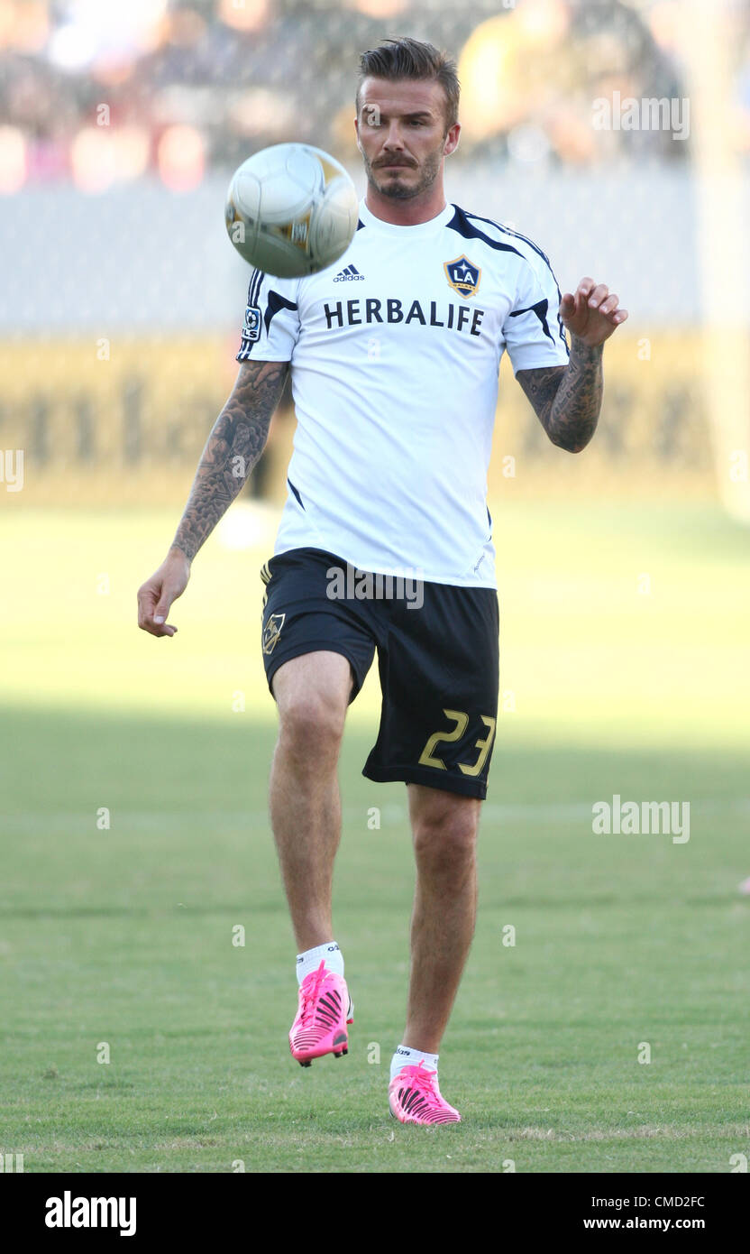 DAVID BECKHAM LA GALAXY V CHIVAS USA. MLS CARSON LOS ANGELES CALIFORNIA ...